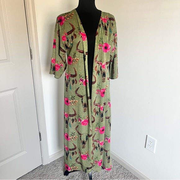 Lucky & Blessed | Other | Lb Lucky Blessed Boho Longhorn Skull Duster ...